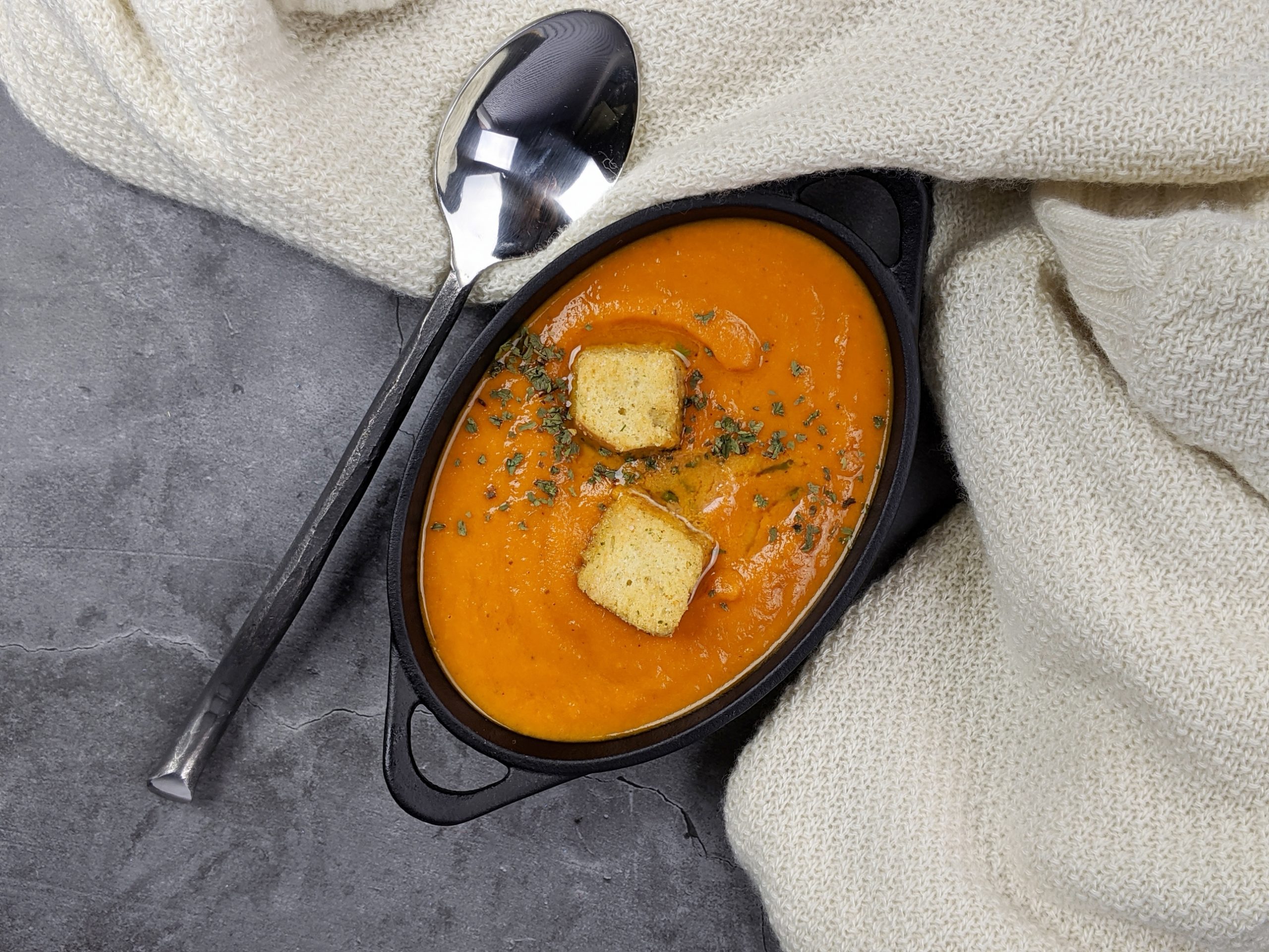 Tomato, Carrot and Cardamom soup - Sadie's Kitchen